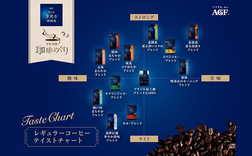 Amazon | AGF ちょっと贅沢な珈琲店 レギュラーコーヒー プレミアムドリップ 北陸信越 華やか澄味ブレンド 14袋×3袋 【 ドリップコーヒー 】 | AGF(エージーエフ ...