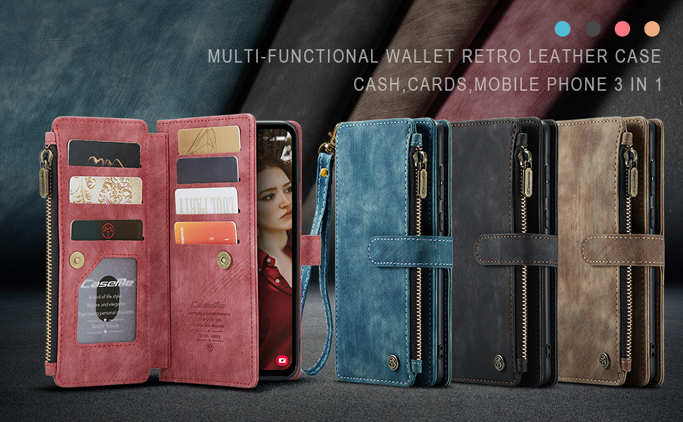 Amazon.com: Lxisxcna Samsung Galaxy S24 FE 5G Wallet Case with Card Holder Kickstand Magnetic ...