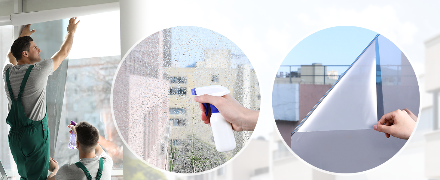 Amazon.com: DOWELL Window Privacy Film, One Way Window Tint for Home, Static Cling Anti UV Sun ...