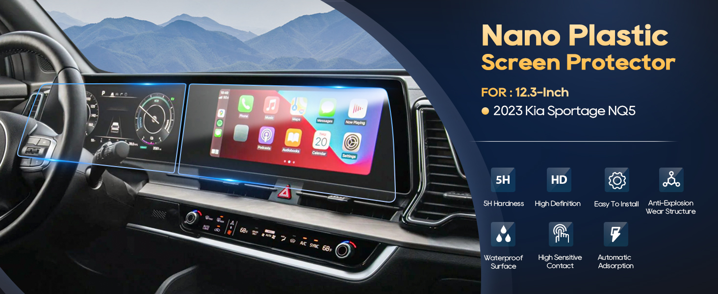 Amazon.com: LFOTPP 2023 Sportage Screen Protector for 2023 Kiaa Sportage NQ5 EX, SX, SX-Prestige ...