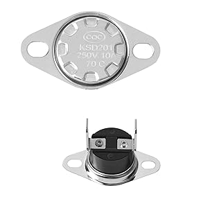 Amazon.com: HOLEPU KSD201 70-0 Universal GE Microwave Thermostat Fuse, Thermal Fuse, Water ...