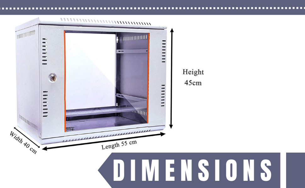 Server Rack 9U Wall Mounted Rack with Lock & Keys - Tray (1 No) and Adjustable Shelf : Amazon.in ...