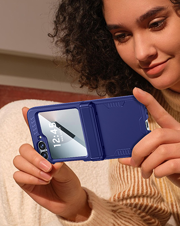 CENMASO for Samsung Galaxy Z Flip 6 - Case with Screen Protector & Hinge Protection, Ultra-Thin ...