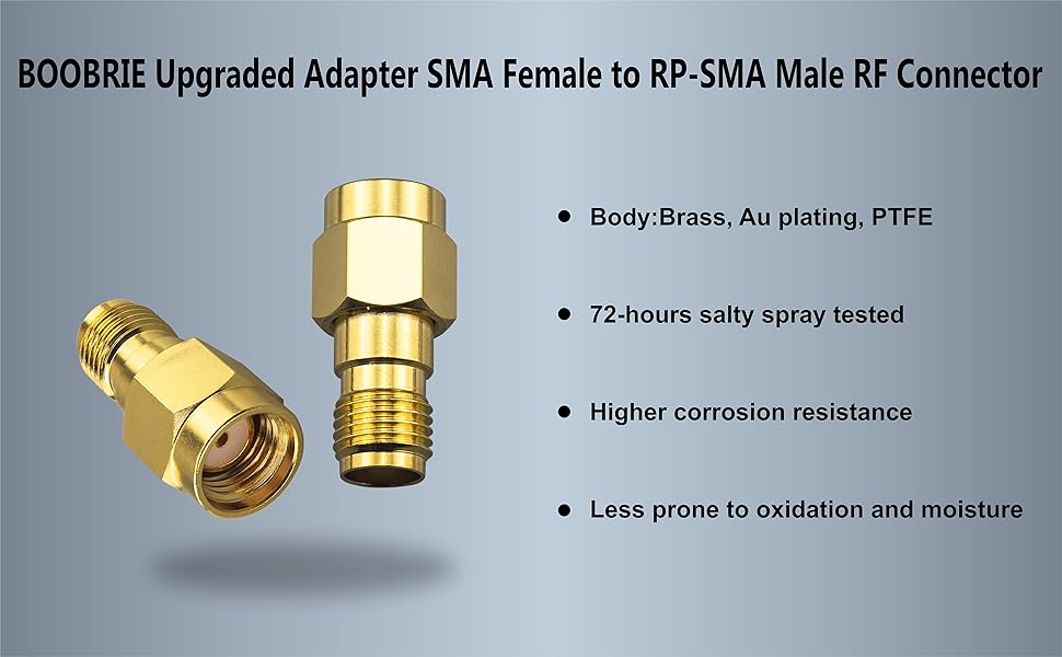 Amazon.com: Boobrie Upgraded SMA WiFi Adapter SMA Female to RP-SMA Male (Hole) Connector DC ...