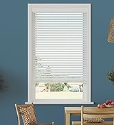 Amazon.com: 2 Inch Cordless Faux Wood Blind with Contemporary Valance ...