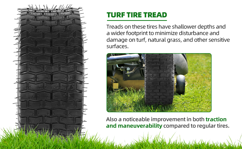 Amazon.com: AR-PRO (2-Pack) 13X5.00-6 Lawn Mower Tires - Replacement 13X5-6 Turf Tire for Lawn ...