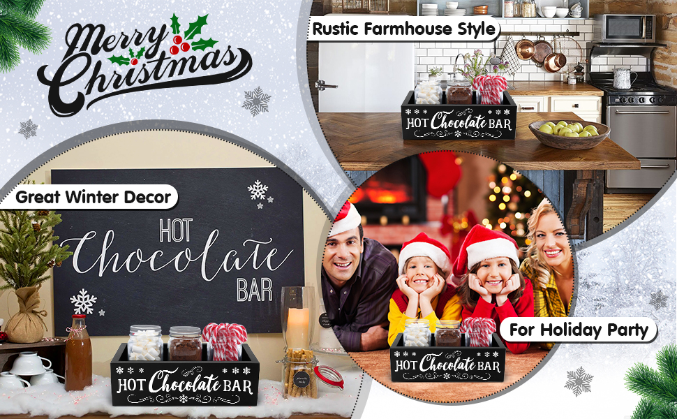 Amazon.com: Zingoetrie Hot Chocolate Bar Box Hot Cocoa Station Tray ...