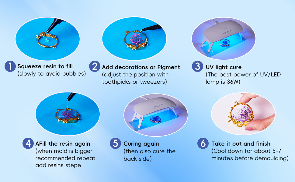 Frenshion UV Resin Kit with Lamp,150Pcs Resin Kit with 100g Low Viscosity Hard UV Resin,Pigment ...