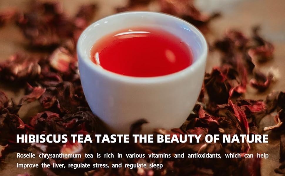 Amazon.com : HANFANGLING Hibiscus Chrysanthemum Herbal Tea Liver Detox,Caffeine Free 20 Tea bags ...