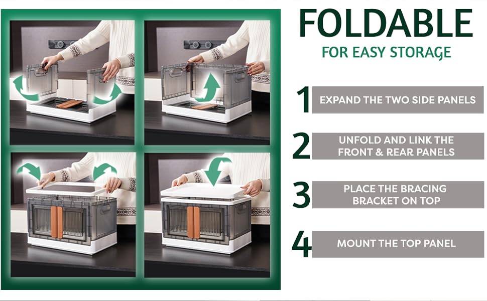 Amazon.com - Ezee space Stackable Storage Bins with Wheels - (1-Pack ...