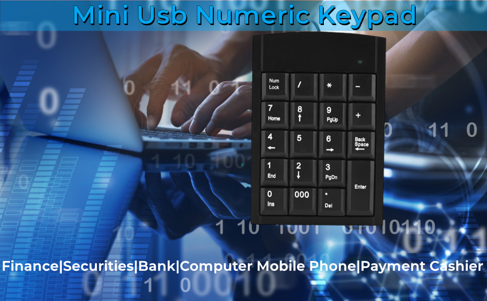 USB Wired Laptop Numeric Keypad Portable Mini USB Deskstop Number Pad ...