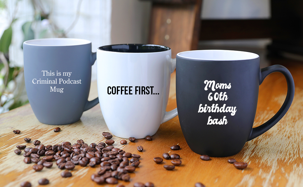 Amazon.com | Personalized Coffee Mug Engraved with your Custom Text ...