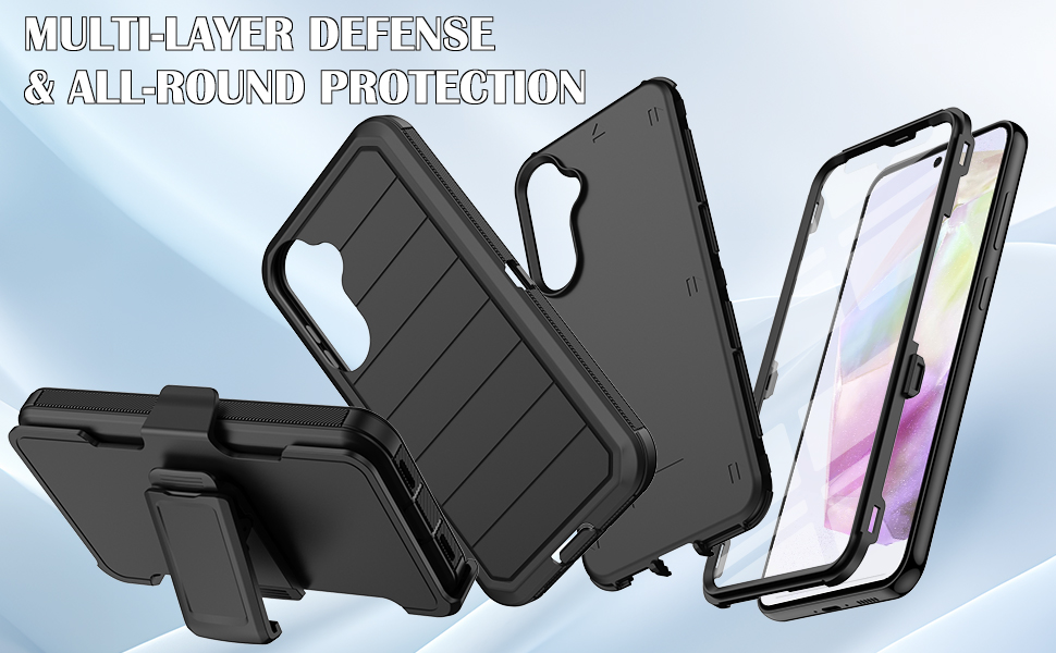 Amazon.com: KECAI for Samsung Galaxy A35 5G Case with Belt Clip Holster,Built-in Screen ...