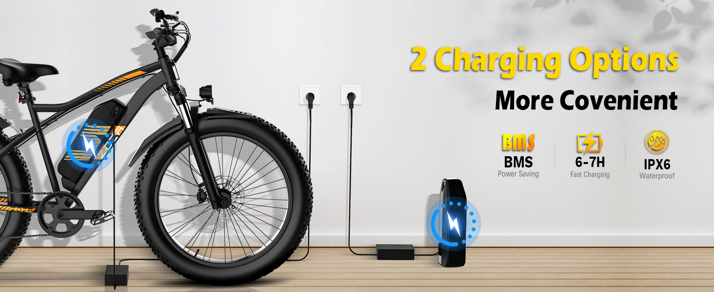 Amazon.com : ZDZA Electric Bike, 26"x4.0" Fat Tire Electric Bike, 1500W Peak Motor, 48V 14.5Ah ...