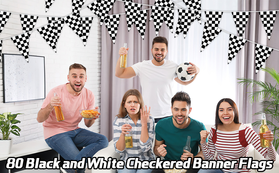 Amazon.com: MARFOREVER 100 ft Black and White Checkered Flag Banner ...