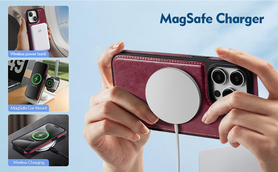 Amazon.com: SkyEagle for Compatible Magsafe Magnetic 2 in 1 Detachable iPhone 14 Pro Max Wallet ...