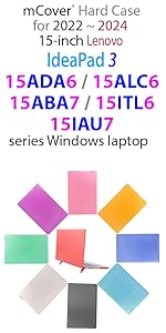 Amazon.com: mCover Case Compatible ONLY for 2022-2024 15" Lenovo IdeaPad Slim 3 ｜ 3i 15ABR8 ...