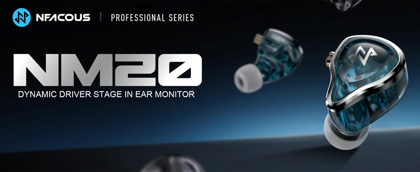 Amazon.co.jp: NF ACOUS NM20 インイヤーモニター 有線 カナル型 イヤホン イヤモニ モニタリング 3.5mm (クリアブルー) : 楽器・音響機器