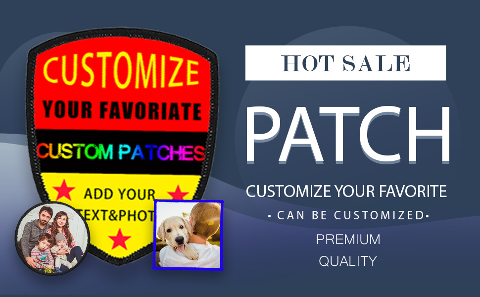 Amazon.com: Custom Patch Name Patch Personalized Logo Patch with Iron on/Sew on/Hook and Loop ...