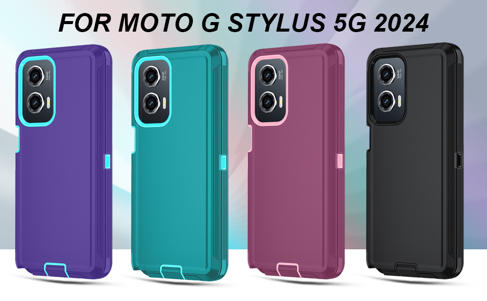 Amazon.com: Qinmay Phone Case for Motorola Moto G Stylus 5G 2024 Case with HD Screen Protector ...