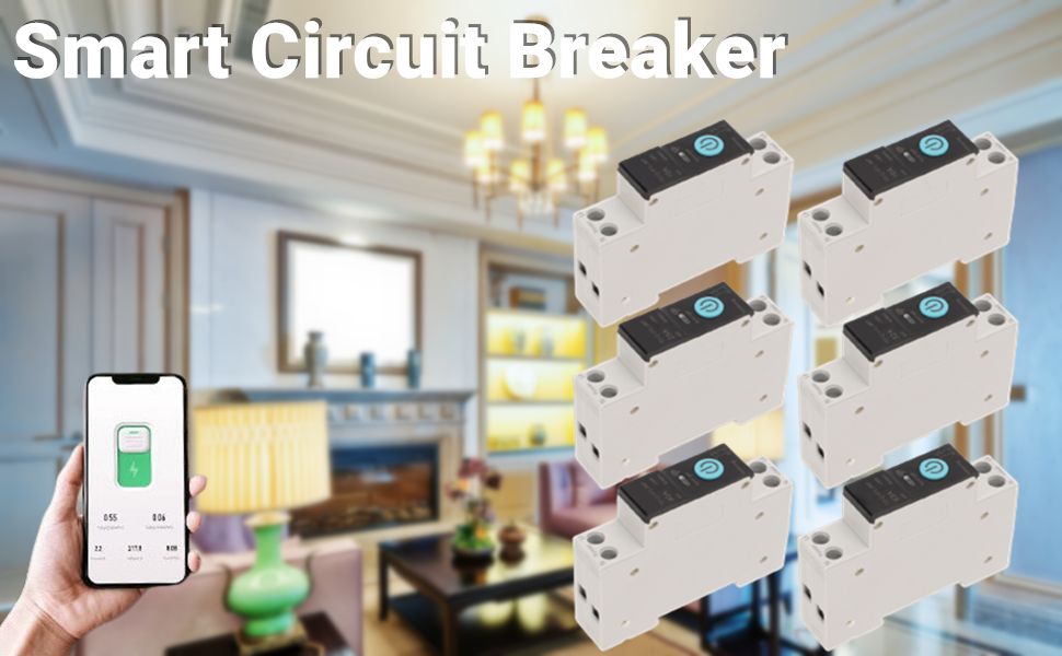 Din Rail Circuit Breaker Smart WIFI Switch Wireless Handy Fernbedienung 3 Timing-Modi Funktion ...