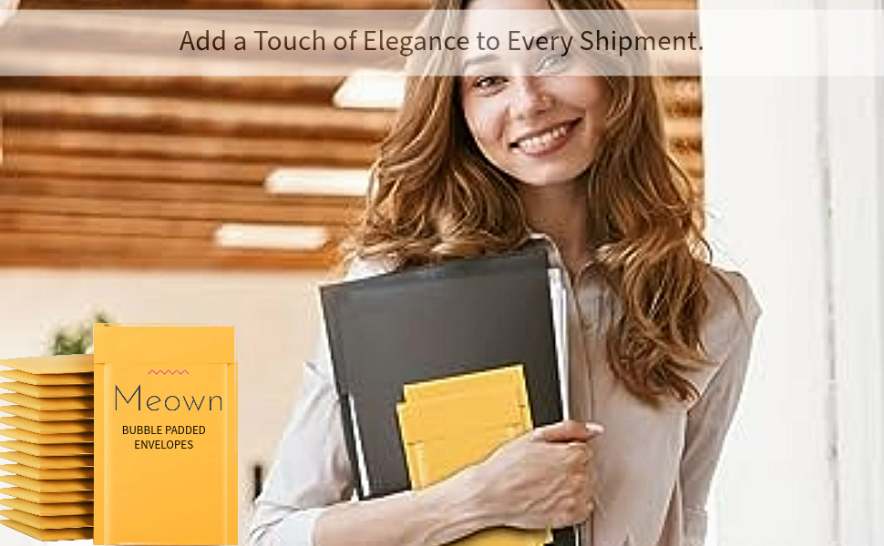 Meown Gold A6 Bubble Mailers - 10 Pack | Self-Seal Padded Envelopes | Waterproof & Tear ...
