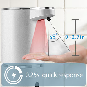Amazon.com: Gotofine Automatic Foaming Soap Dispenser,4-Level Adjustable Foam, Wall Mount, USB ...