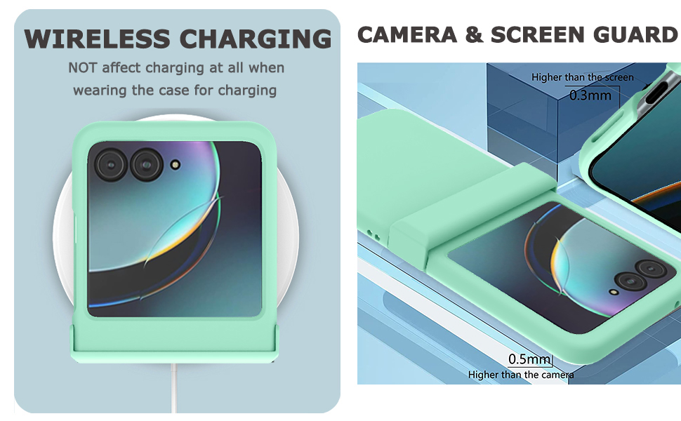 Amazon.com: MOWIME for Motorola Razr Plus 2023 Case with Hinge Protector, [Built-in Screen ...