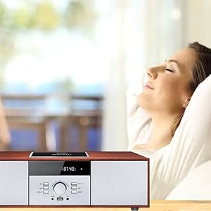 WISCENT Bluetooth Vintage Style Retro Look Micro Audio Streaming CD ...