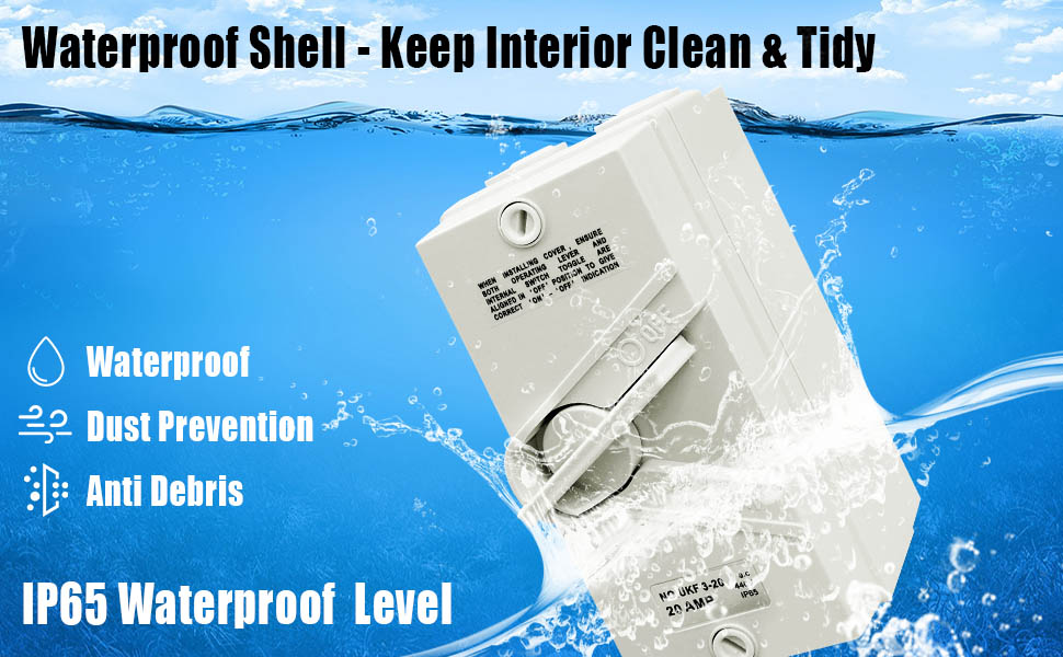 Enclosed Motor Disconnect Switch 20A 440V AC Disconnect Switch, IP65 Waterproof 3 Phase ...