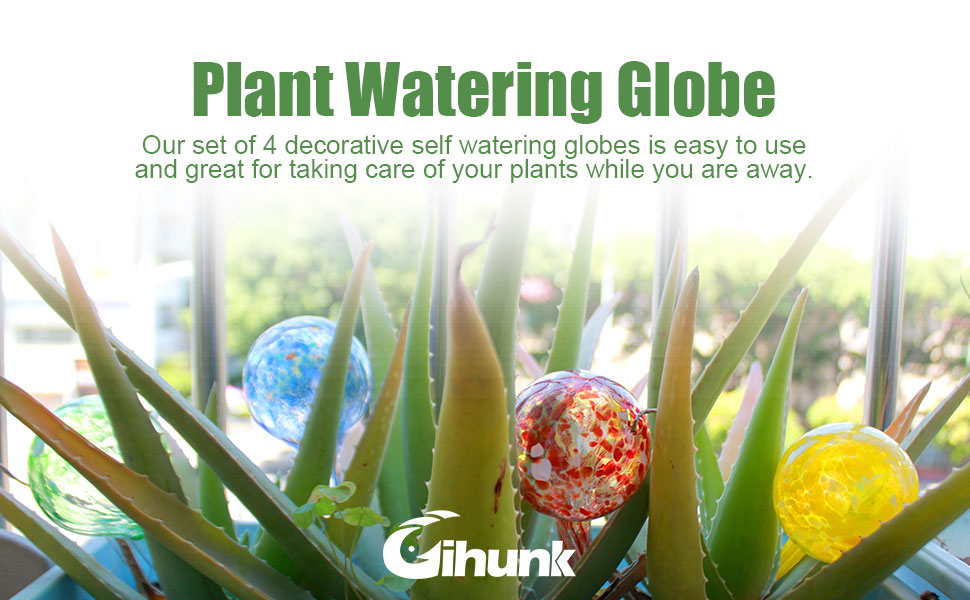 Amazon.com: Plant Watering Globes, 4 pcs Multicolored Glass Automatic Water System, Self ...