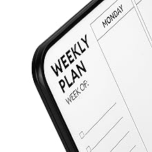 Amazon.com : Aroundesk Double Sided Weekly Dry Erase Board with Stand ...