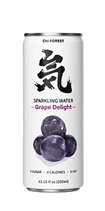 Amazon.com: CHI FOREST Flavored Sparkling Water, Grape Delight, 11.15 fl oz Cans(pack of 24 ...