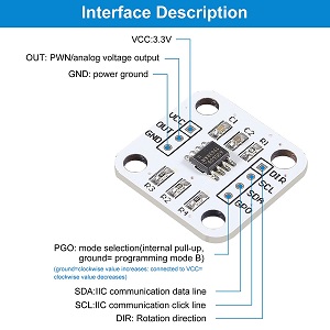QCCAN 6PCS High Precision AS5600 Magnetic Encoder Magnetic Induction ...