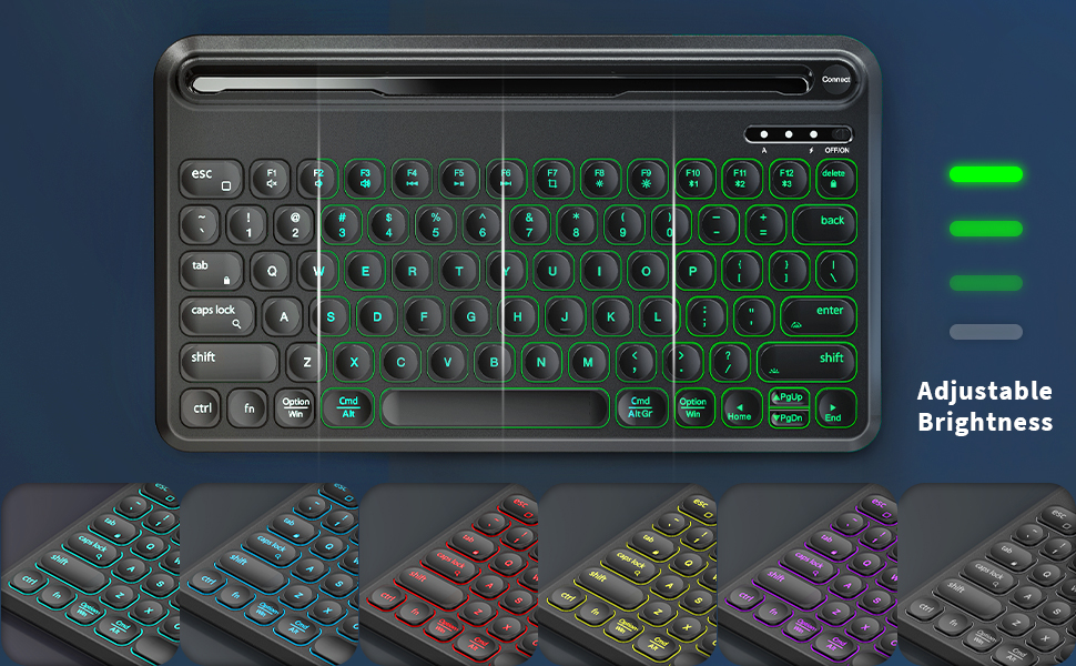 Amazon.com: NIXIUKOL Backlit Bluetooth Keyboard and Mouse, Multi-Device ...