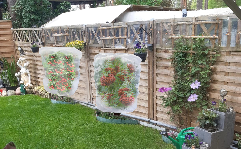 Amazon.com : 2 Pack Large Fruit Tree Netting with Zipper & Drawstring, 7.8 x 7.8 Ft Reusable ...