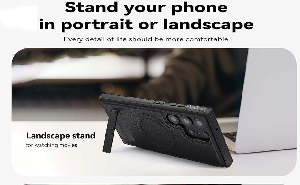 Amazon.com: Lunivop for Samsung Galaxy s24 Ultra Case Leather [Compatible with Magsafe Wireless ...