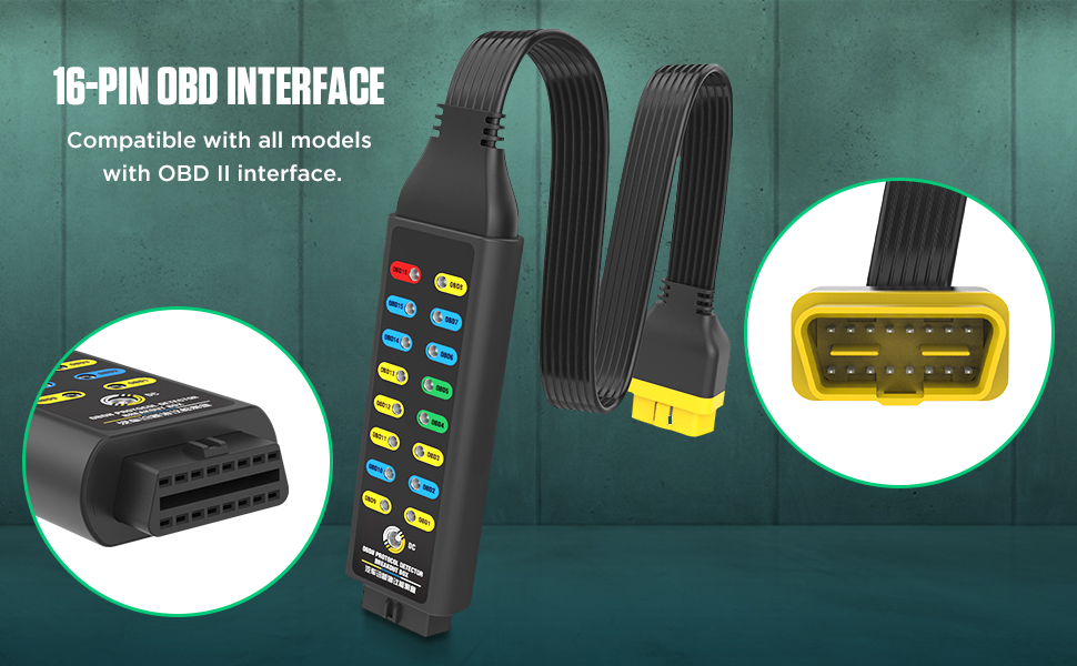 Amazon.com: CMTOOL OBD2 Breakout Box with Universal Wire Jumpers 16Pin ...