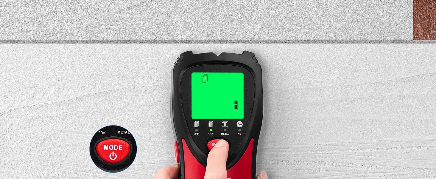 Amazon.com : KAIWEETS Stud Finder Wall Scanner, 5 in 1 Electronic Stud Detector with 3 Color LCD ...