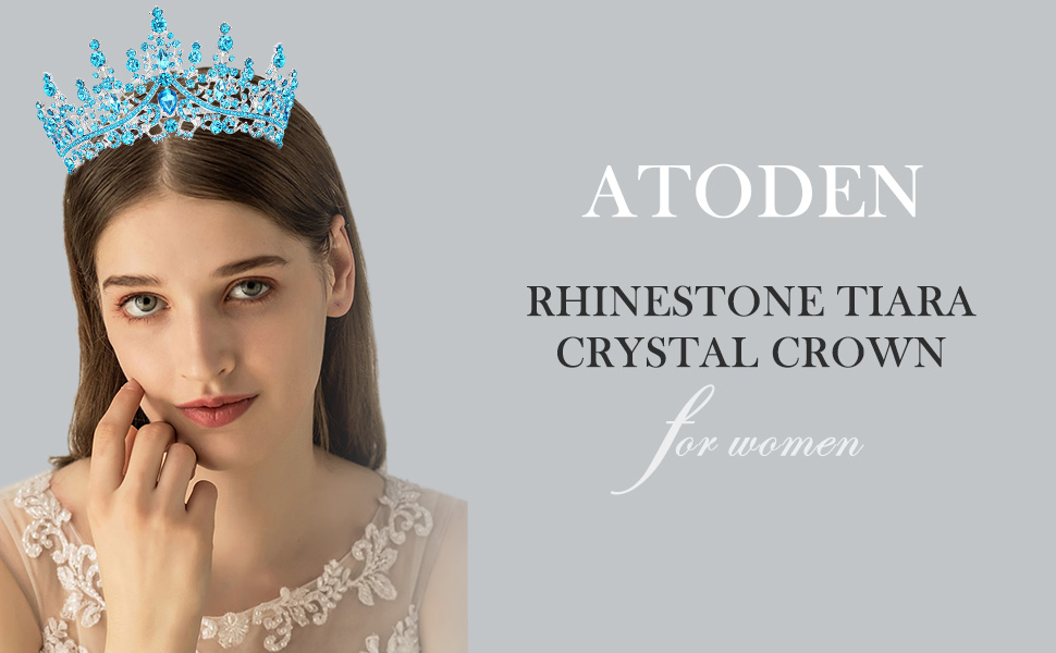 Amazon.com: ATODEN Birthday Girl Sash Tiara Queen Crown Tiaras and Crowns for Women Girls Blue ...