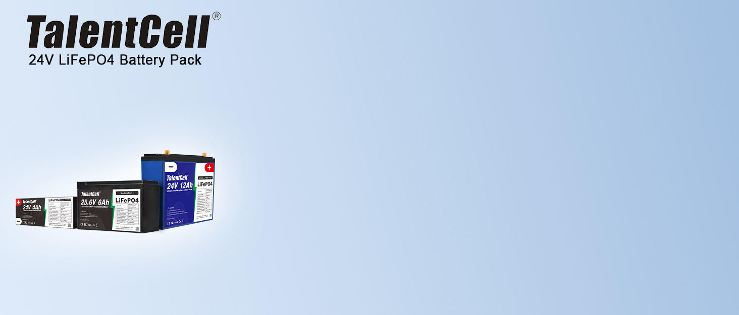 Amazon.com: Talentcell 24V 6Ah LiFePO4 Battery Pack LF8011, 25.6V 153.6Wh Deep Cycle ...