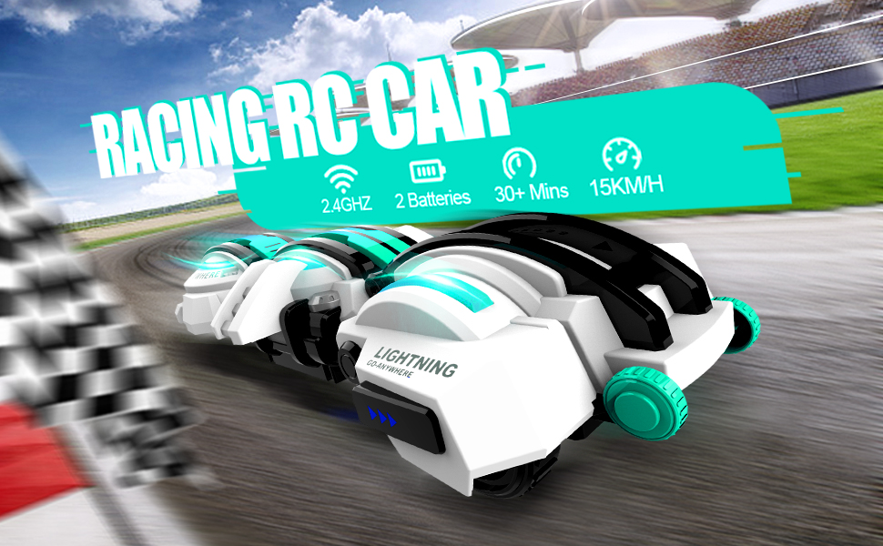 Amazon.com: BAZADER RC Car with LED Lights - Remote Control Car Snakes 360° Roll Toy, Birthday ...