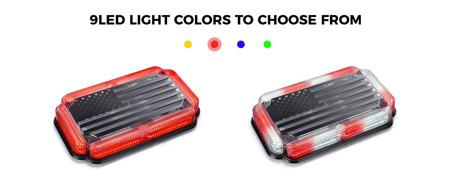 Amazon.com: Xprite 300% Bright 108 LED Roof Top Strobe Light, US Flag ...