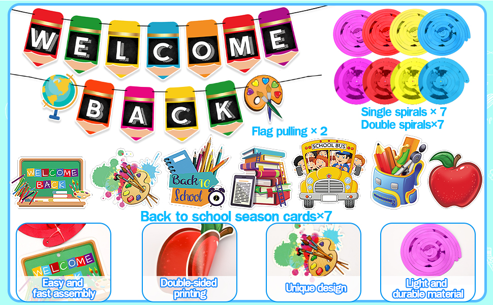 Amazon.com: Back To School Party Decorations Supplies, Welcome Back ...