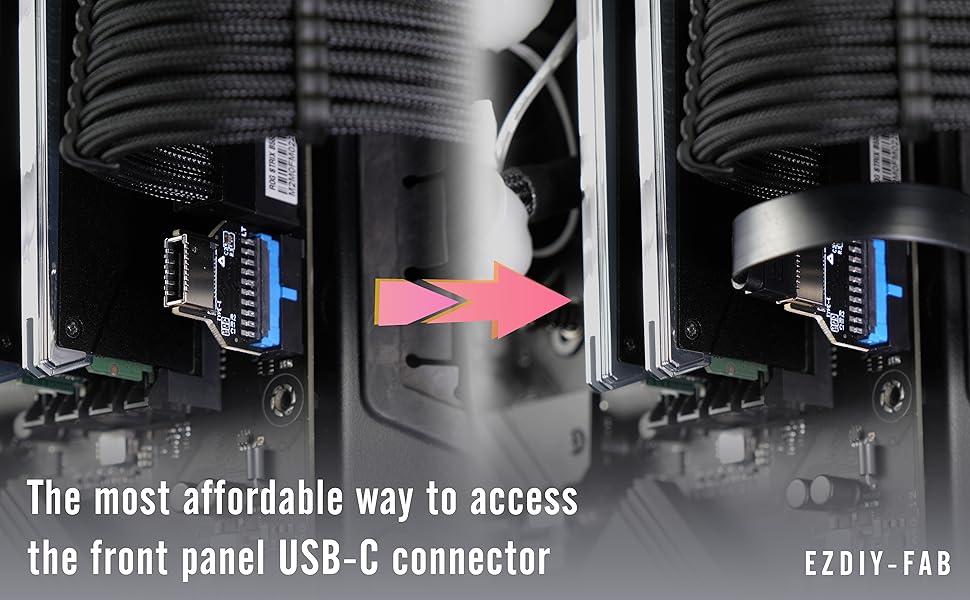 EZDIY-FAB USB 3.0 (USB3.1 Gen 2) Internal Header (19-Pin) to USB 3.1/3. ...