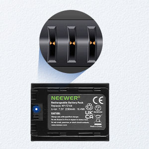 NEEWER 2280mAh NP-FZ100 Chargeur de Batterie de Remplacement,2 Batteries et 1 Boîtier de Charge ...