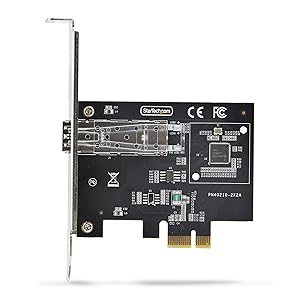 Amazon.com: StarTech.com 1-Port GbE SFP Network Card, PCIe 2.1 x1, Intel I210-IS, 1GbE ...