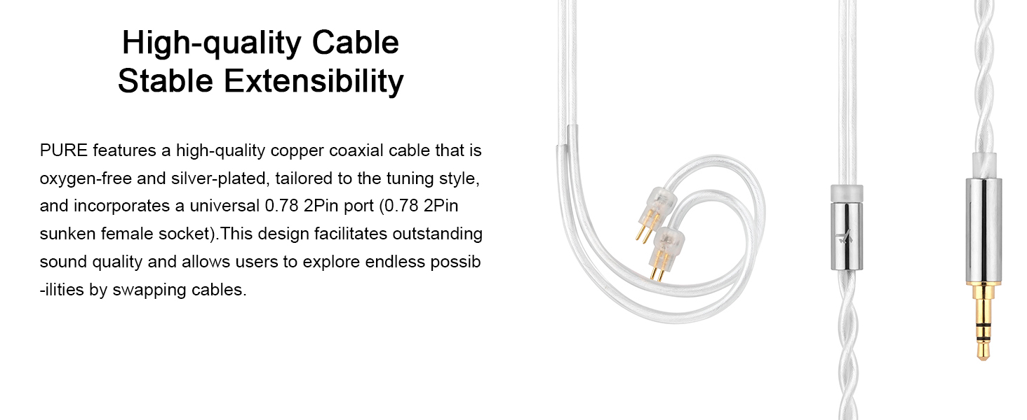 Amazon.com: TRUTHEAR Pure 1DD+3BA Hybird Wired in-Ear Earphones 3.5mm Plug 0.78mm 2pin ...