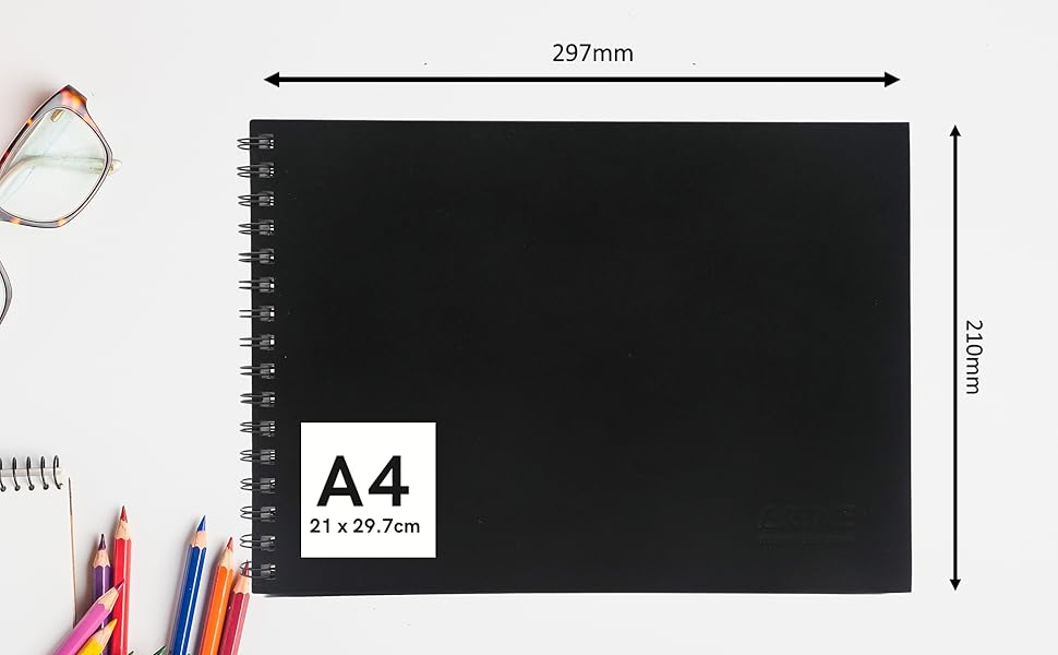 Artme A4 Sketch Pad, 30 Sheets 160gsm, Spiral Bound, Sketchbook : Amazon.co.uk: Home & Kitchen