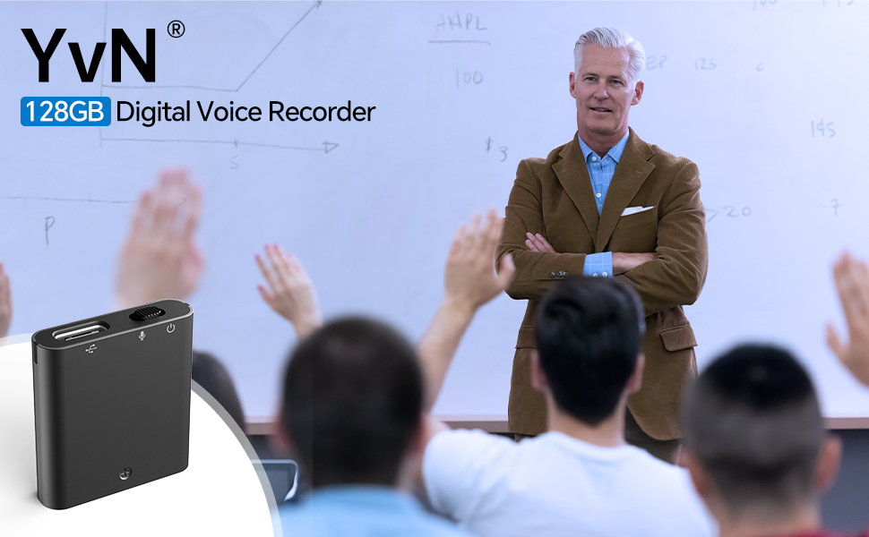 Amazon.com: yvn 128GB Digital Voice Recorder - Voice Activated Recorder ...